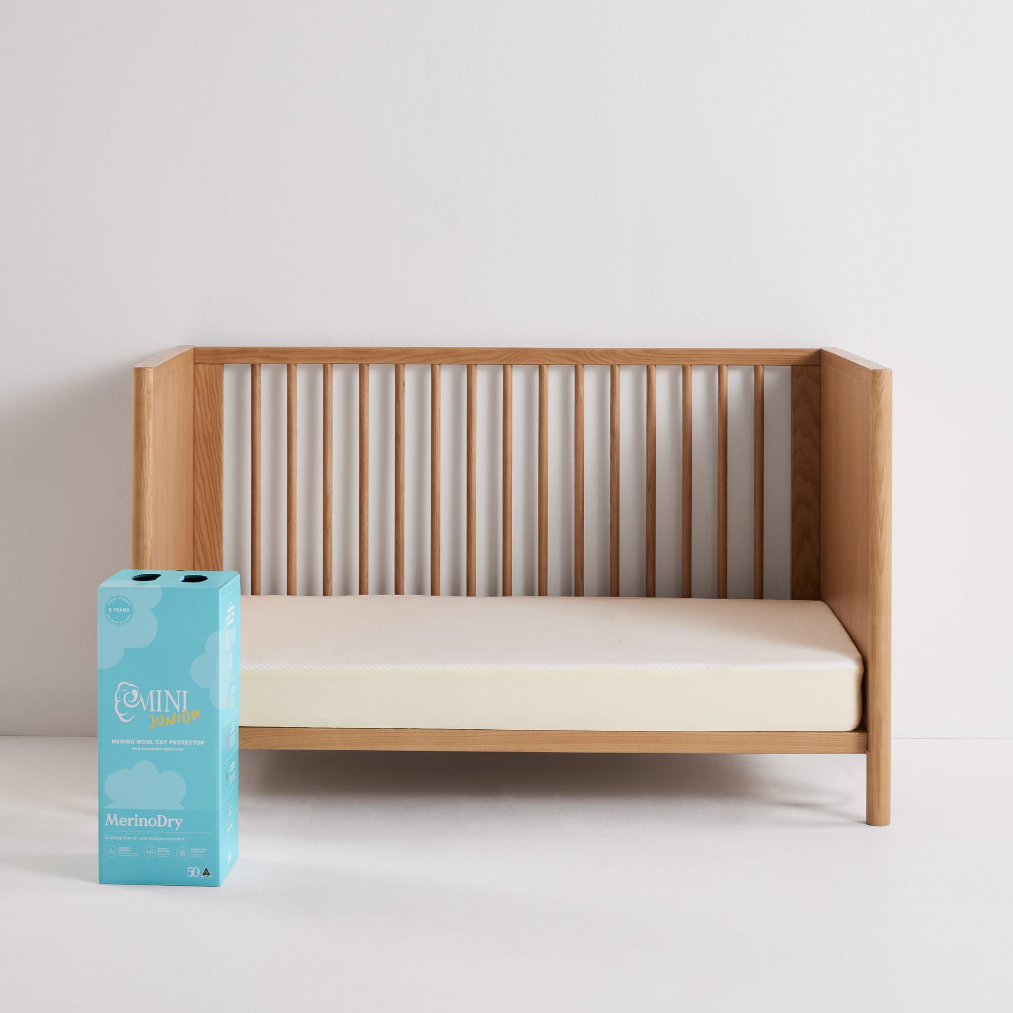 MerinoDry Waterproof Cot Protector | Waterproof Cot Protectors | MiniJumbuk