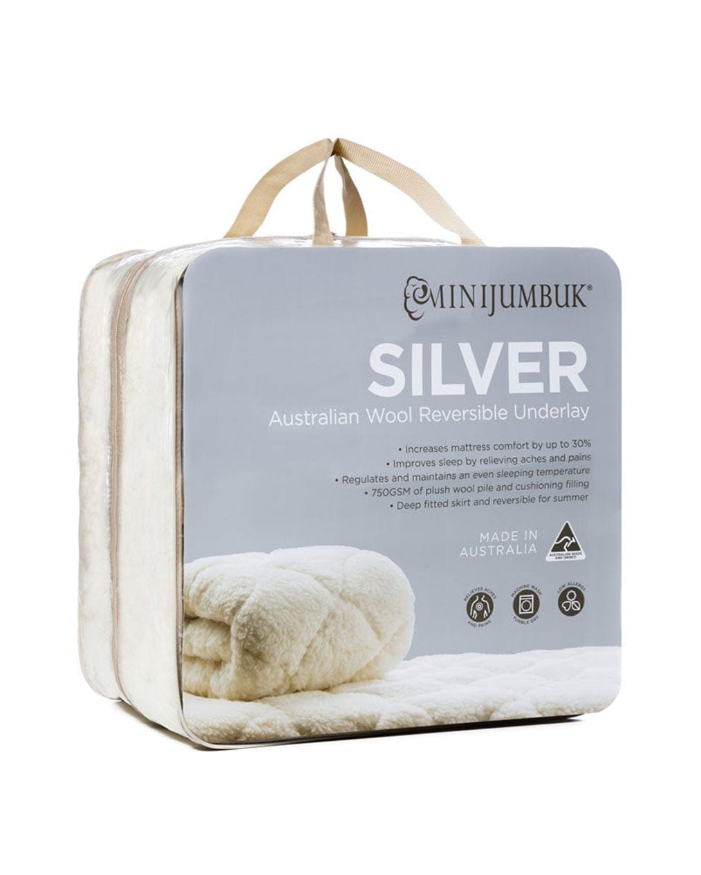 Silver Wool Reversible Underlay | MiniJumbuk